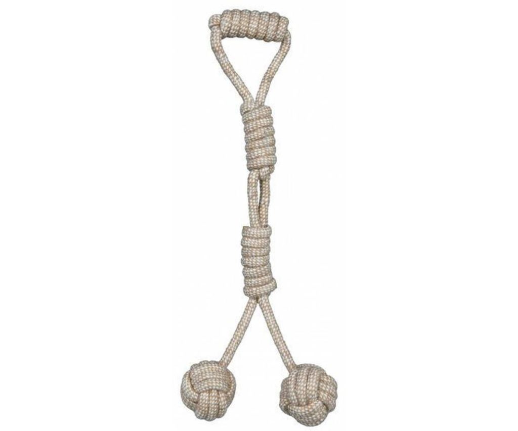 Dentafun Cotton. Puller With 2 Knotted Balls 8cm / 54cm Trixie Cotton ...